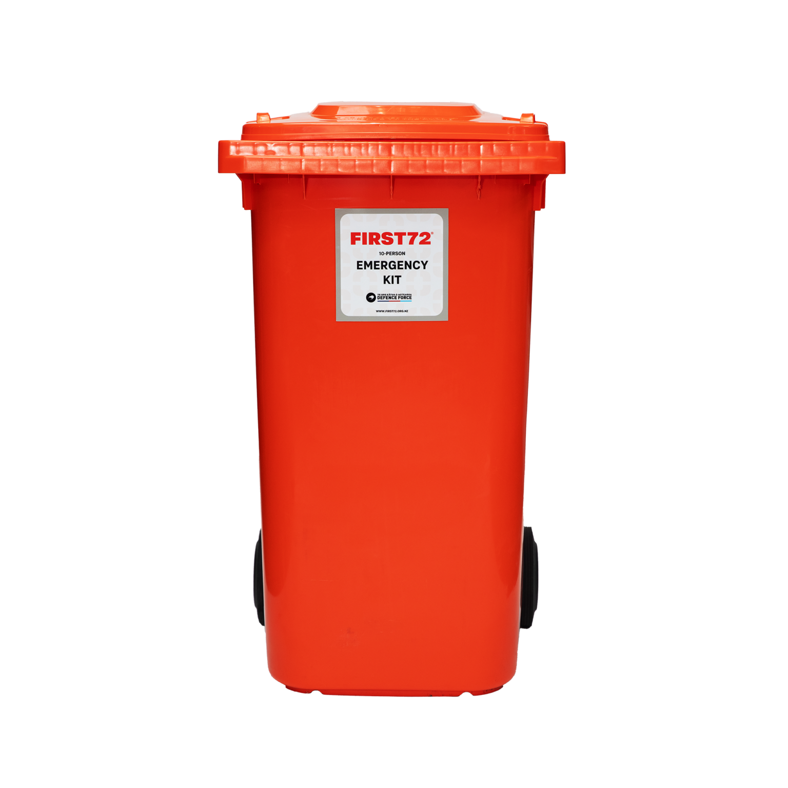 10-Person Emergency Kit (240L Wheelie Bin) - Civil Defence Kit